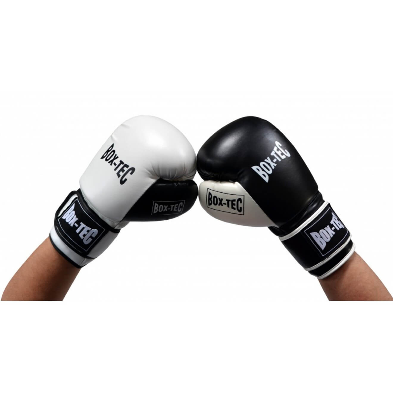 Box-Tec Boxhandschuhe "Black and White" Kunstleder BT-IFT-BW